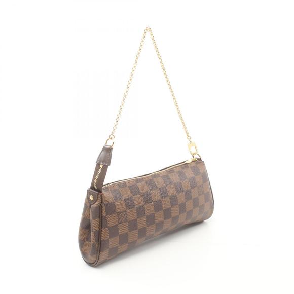 Louis Vuitton | Bags | Louis Vuitton Damier Eva Handbag Brown Leather ...